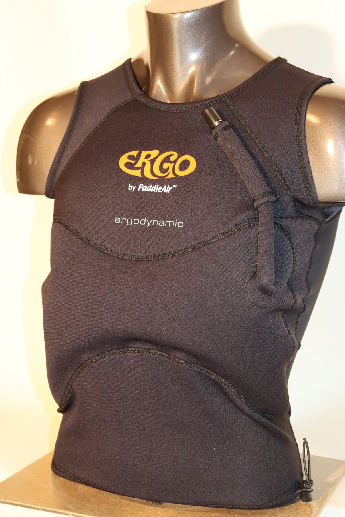 Ergo Black Neoprene Vest - Padded Vest for Sore Ribs for Surfing ...
